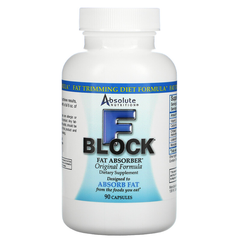 Absolute Nutrition, FBlock, Fat Absorber, Original Formula, 90 Capsules