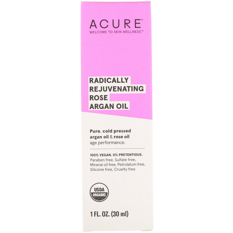 Acure, Radically Rejuvenating Rose Argan Oil, 1 fl oz (30 ml) - iHerb