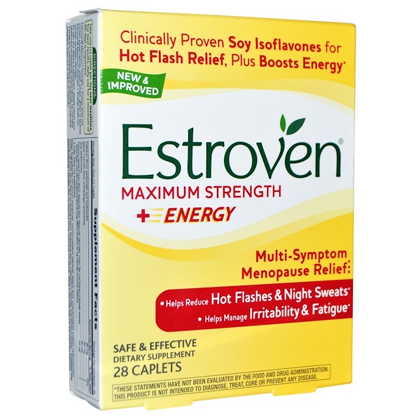 Estroven, Estroven, Maximum Strength + Energy, 28 Caplets - iHerb.com