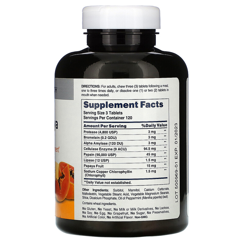 American Health, Chewable Super Papaya Enzyme Plus, 360 Tablets - iHerb