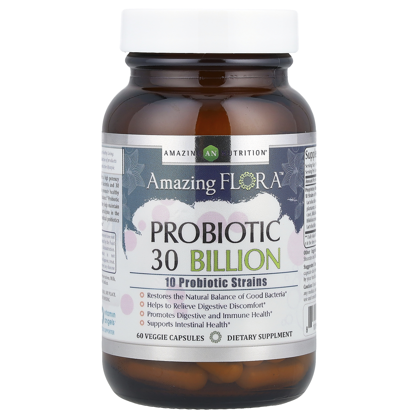 Amazing Flora™, Probiotic, 30 Billion CFU, 60 Veggie Capsules ...