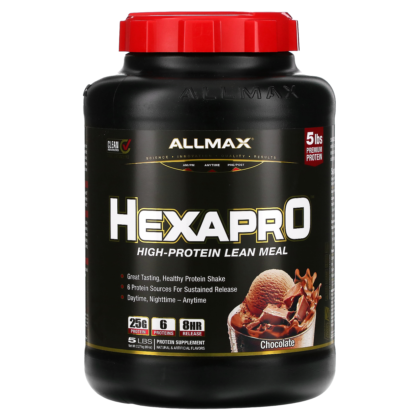 ALLMAX, Hexapro, Mistura de 6 Proteínas Ultrapremium, Chocolate, 2,27 ...