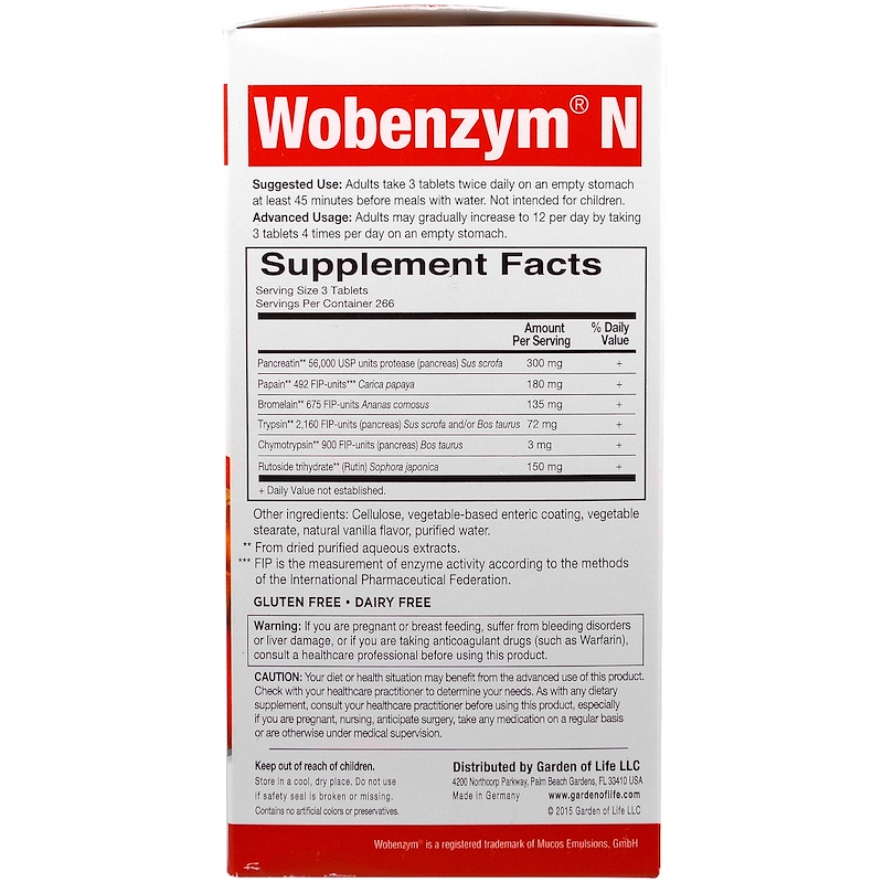 Wobenzym N, Joint Health, 800 Enteric-Coated Tablets - iHerb