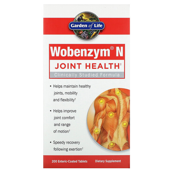 Wobenzym N, Joint Health, 200 Enteric-Coated Tablets