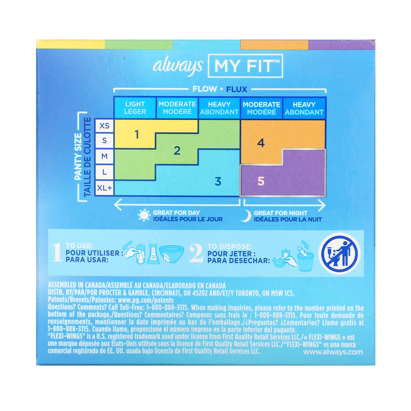 Always, Infinity Flex Foam with Wings, Size 1, Regular Flow, Unscented ...