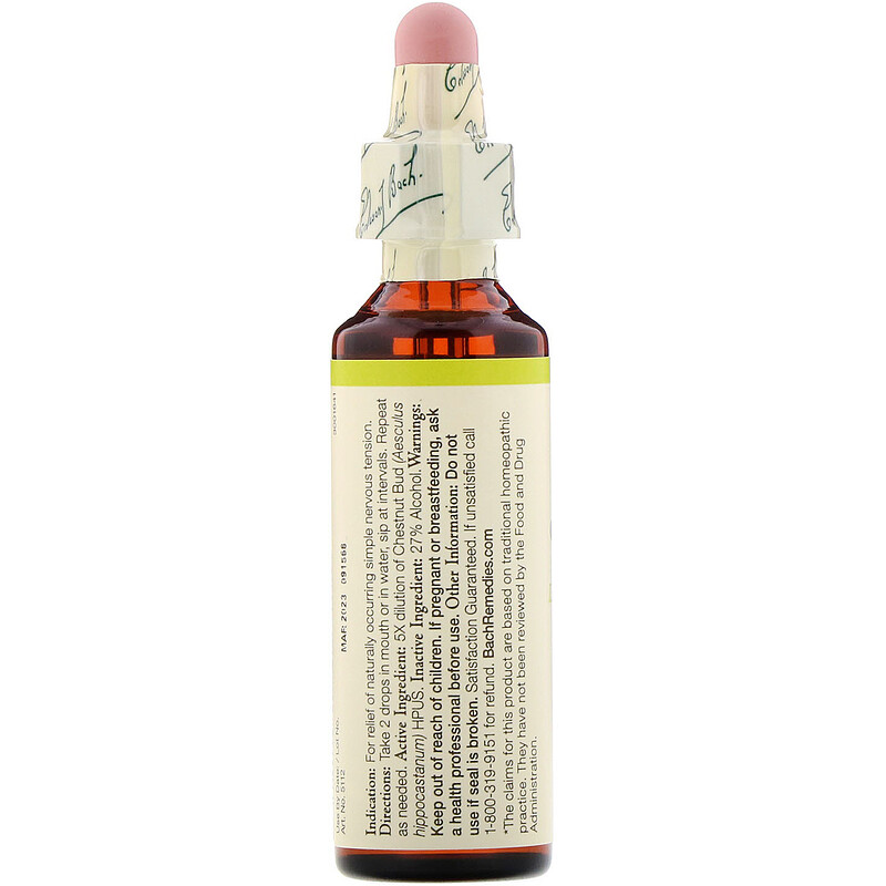 Bach, Original Flower Remedies, Chestnut Bud, 0.7 fl oz (20 ml) - iHerb