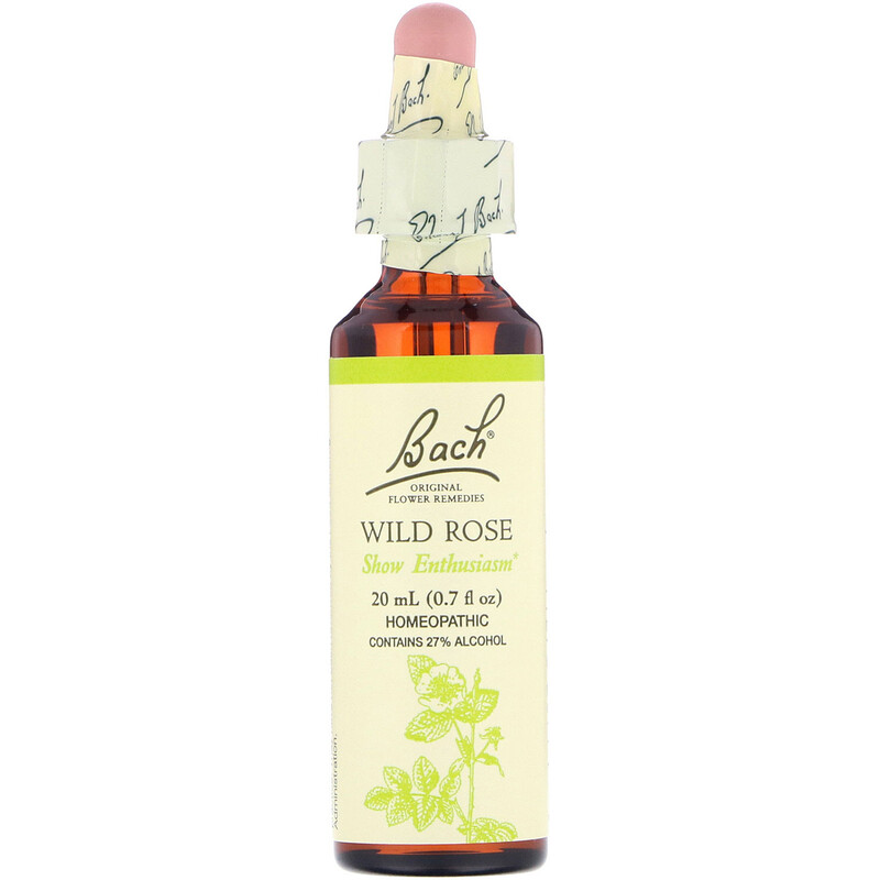 Bach, Original Flower Remedies, Wild Rose, 0.7 fl oz (20 ml) - iHerb