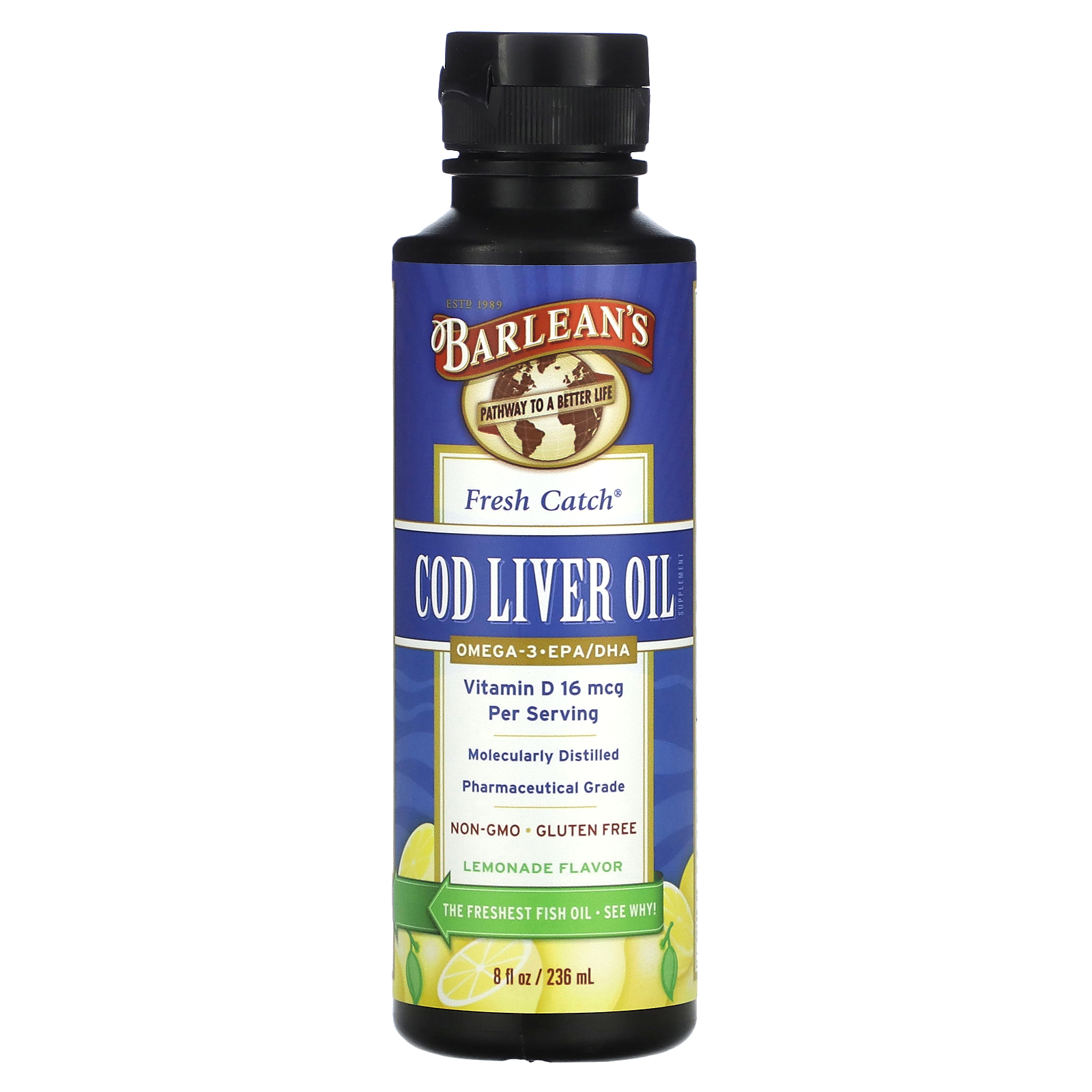 Barlean's, Fresh Catch, Óleo de Fígado de Bacalhau, Ômega-3 EPA / DHA ...