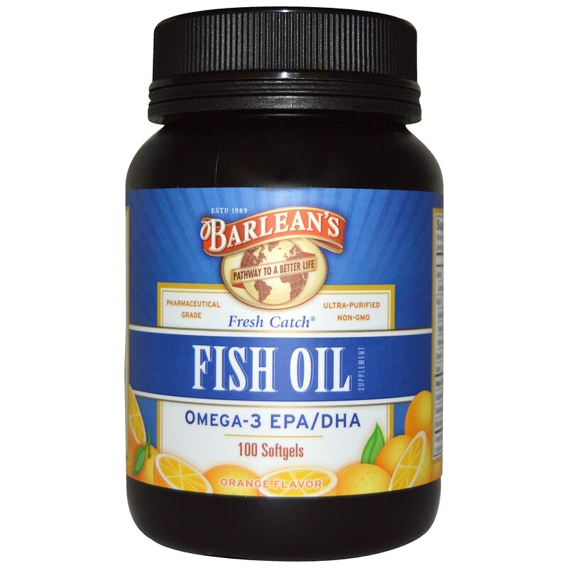 Barlean's, Fresh Catch, Fish Oil Supplement, Omega-3 EPA/DHA, Orange ...
