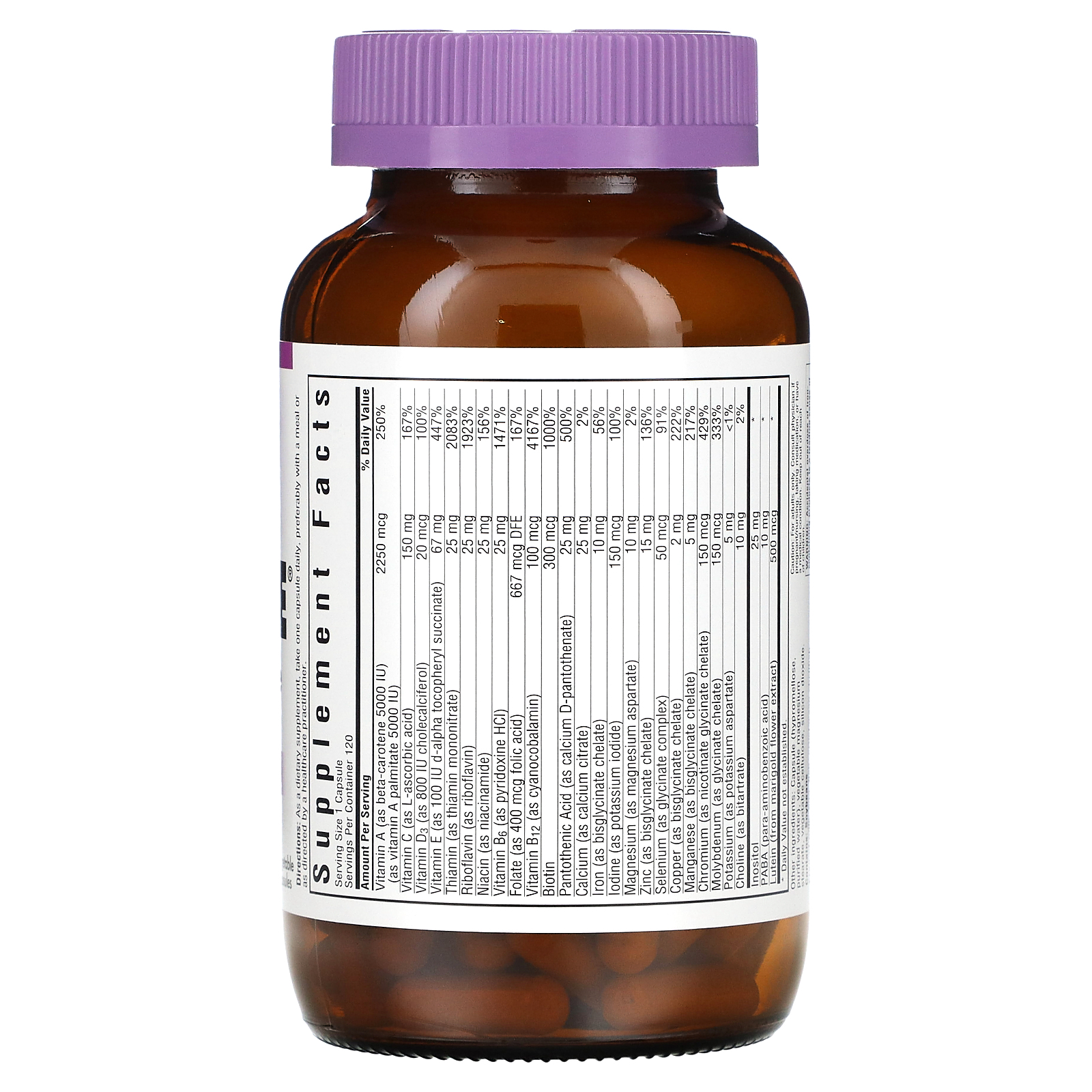 Bluebonnet Nutrition, MultiONE, Single Daily Multiple, 120 Vegetable ...