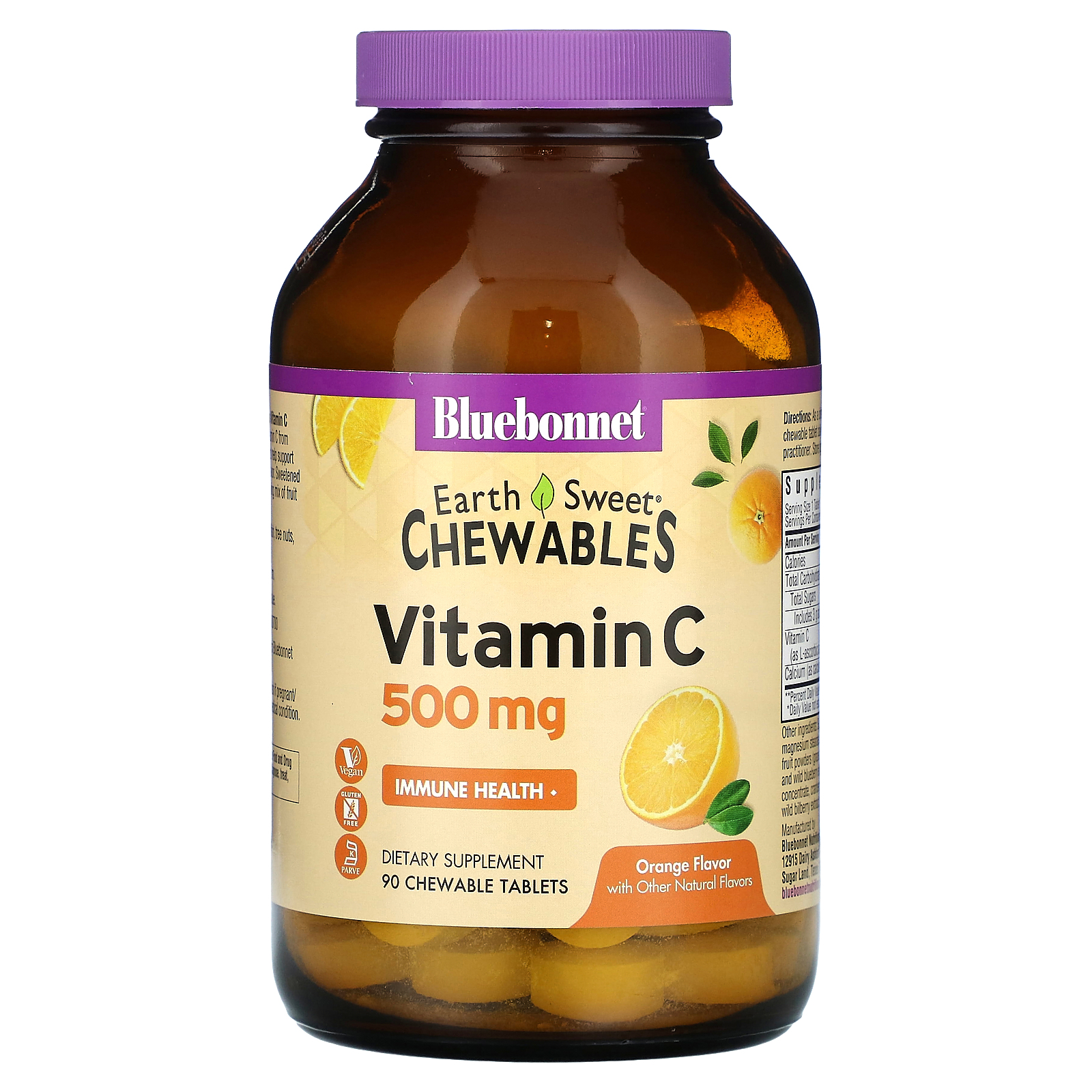 Bluebonnet Nutrition, EarthSweet Chewables, Vitamin C, Orange, 500 mg ...