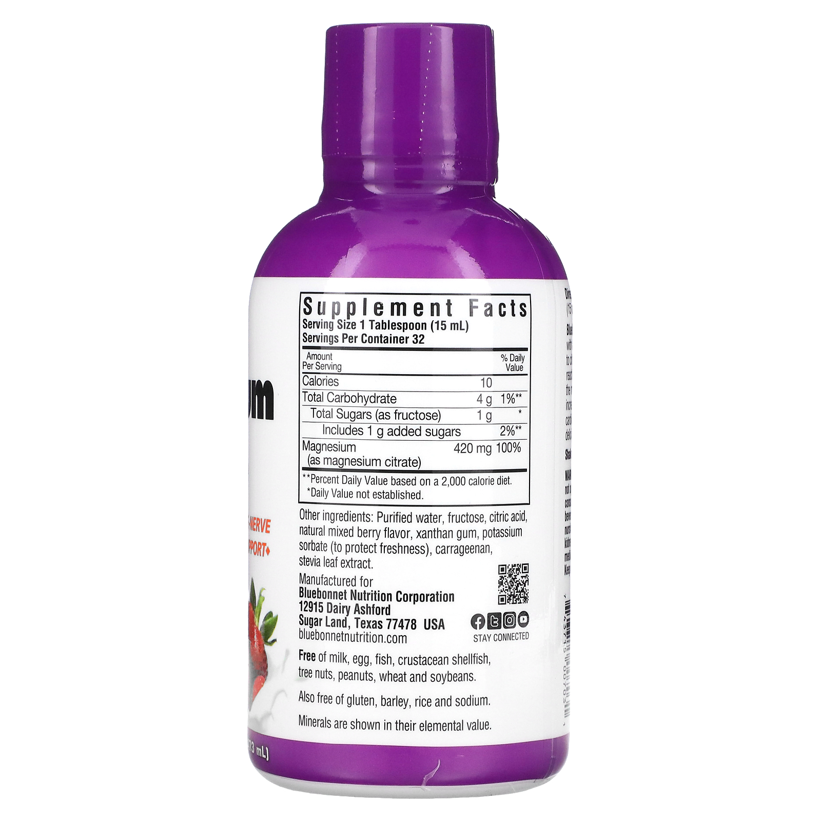 Bluebonnet Nutrition, Liquid Magnesium Citrate, Mixed Berry , 16 fl oz ...