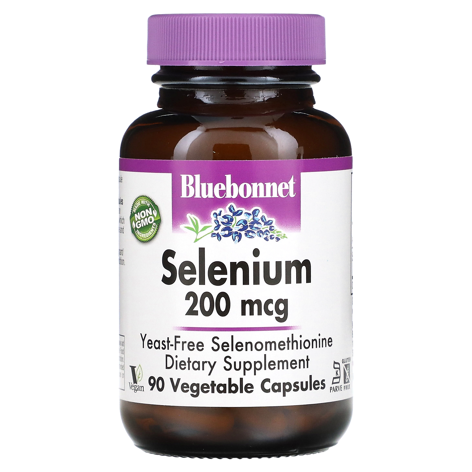 Bluebonnet Nutrition, Selênio, Selenometionina, 200 mcg, 90 Cápsulas ...