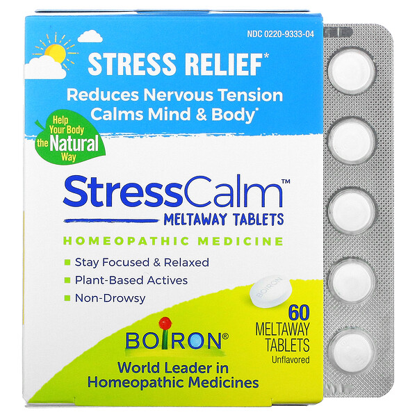 Boiron, Stress Calm Meltaway Tablets, Stress Relief, Unflavored, 60 ... Boiron, Stress Calm Meltaway Tablets, Stress Relief, Unflavored, 60 ...