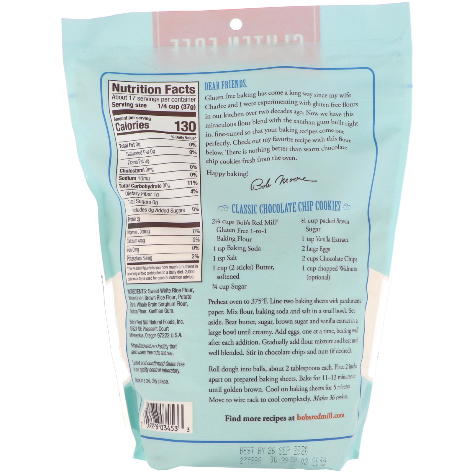 Bob s Red Mill 1 To 1 Baking Flour Gluten Free 22 Oz 624 G IHerb