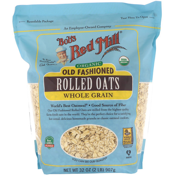 Bob's Red Mill, Organic, Old Fashioned Rolled Oats, Whole Grain, 32 oz ...