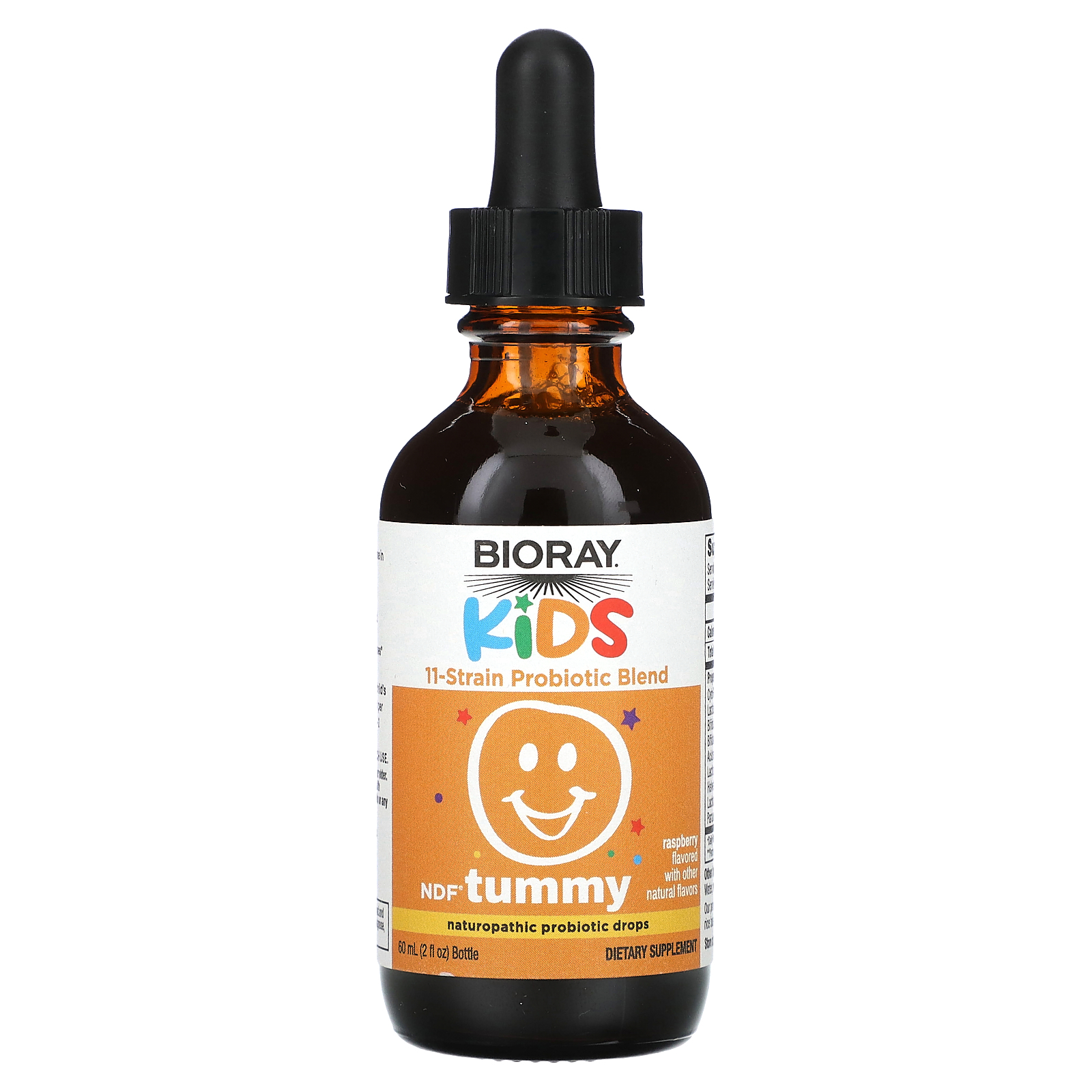 Bioray, Kids, NDF Tummy, 11-Strain Probiotic Blend, Raspberry, 2 fl oz ...