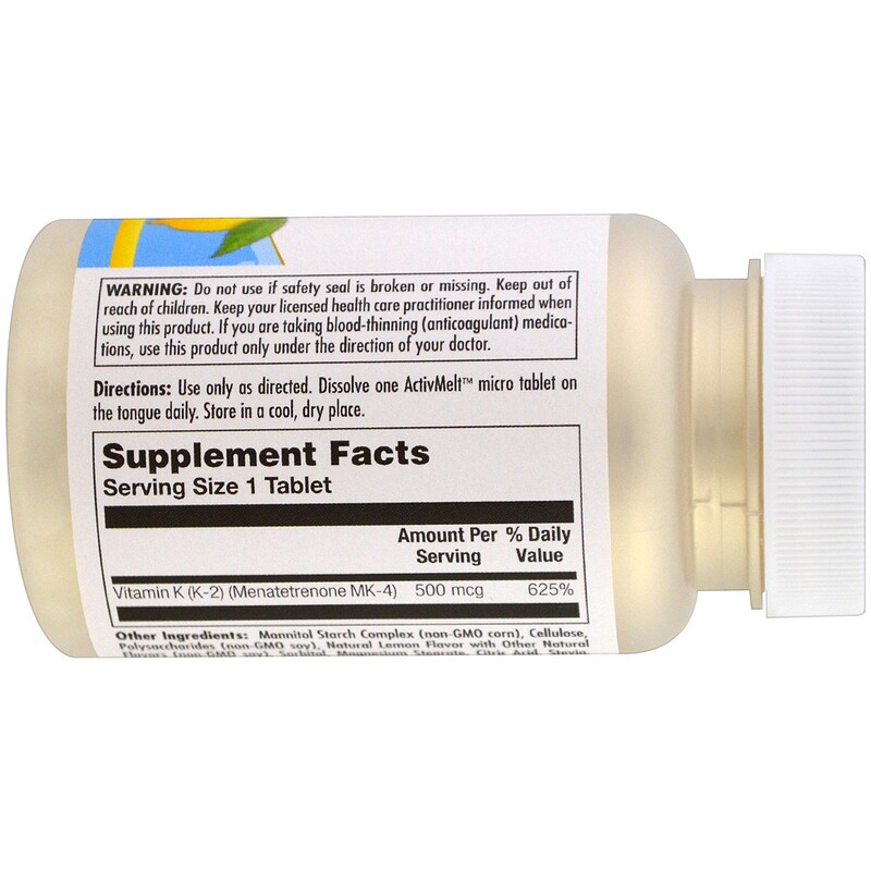 KAL, K-2, Lemon, 500 mcg, 100 Micro Tablets - iHerb