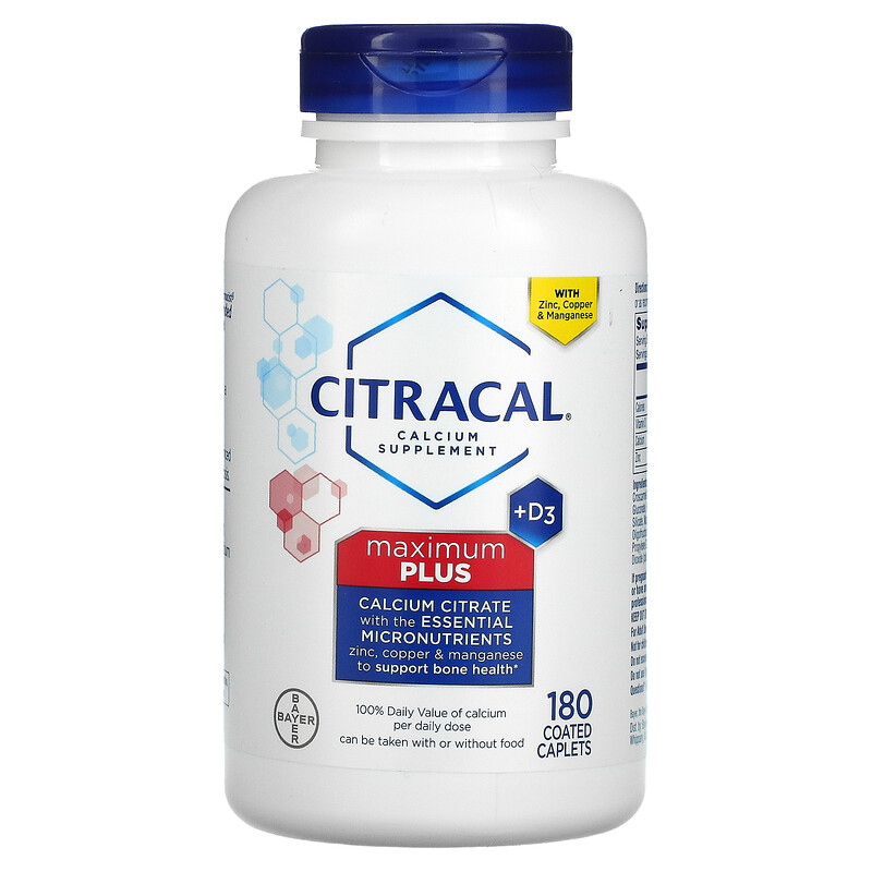 Citracal, Maximum Plus +D3, 180 Coated Caplets