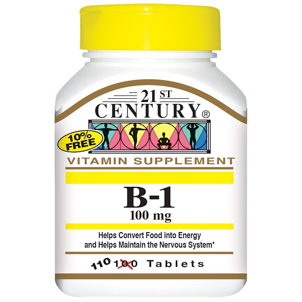 21st Century, B-1, 100 mg, 110 Tablets - iHerb.com