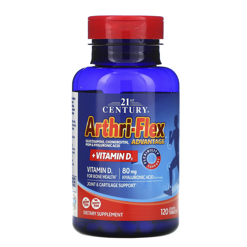 21st Century, Arthri-Flex Advantage + Vitamin D3, 120 Coated Tablets ...