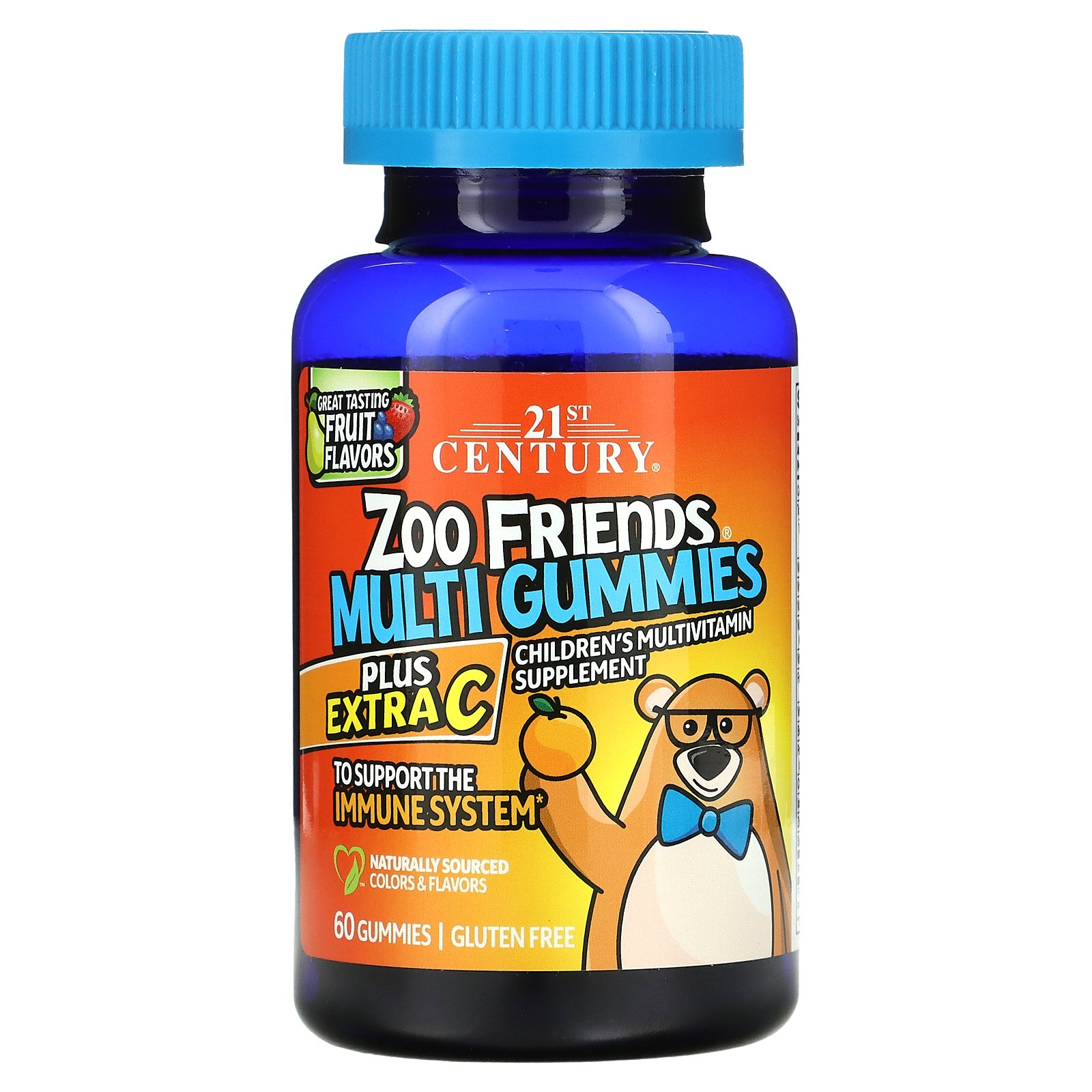 21st Century, Zoo Friends Multi Gummies, Plus Extra C, Great Tasting ...