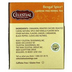 Celestial Seasonings, Herbal Tea, Bengal Spice, Caffeine Free, 20 Tea ...