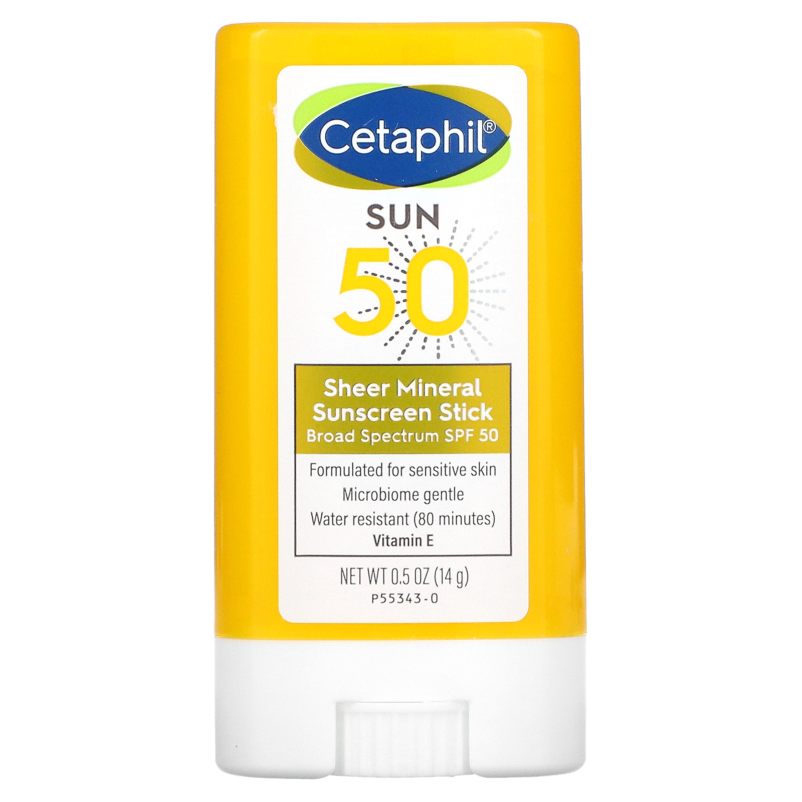 Cetaphil, Sheer Mineral Sunscreen Stick, SPF 50, 0.5 oz (14 g)