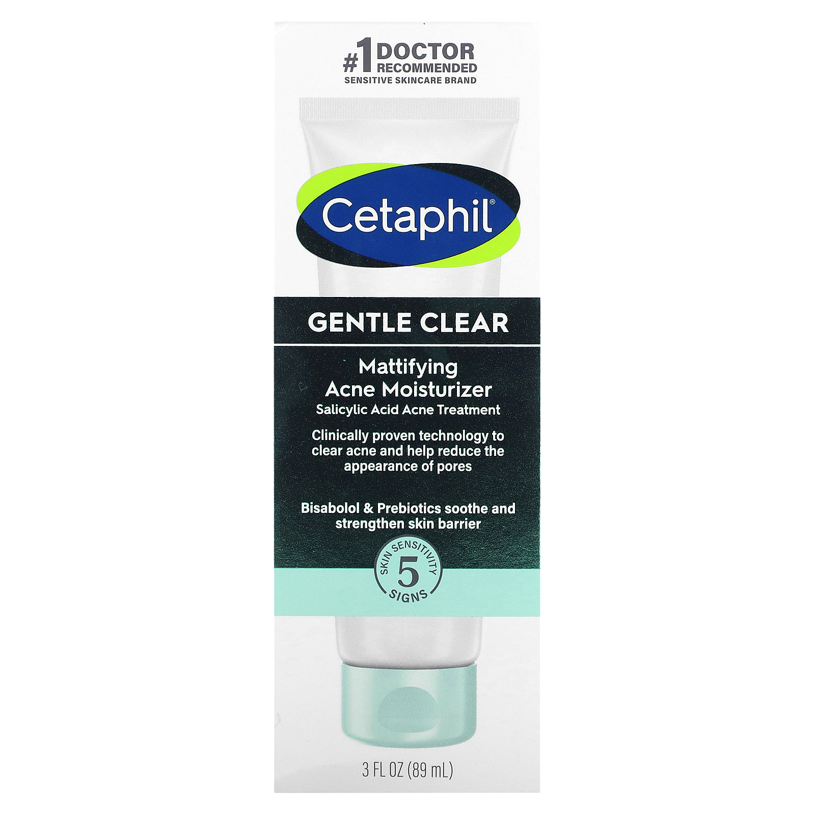 Cetaphil, Gentle Clear（ジェントルクリア）、マットに仕上げるポツポツ用保湿クリーム、89ml（3液量オンス）