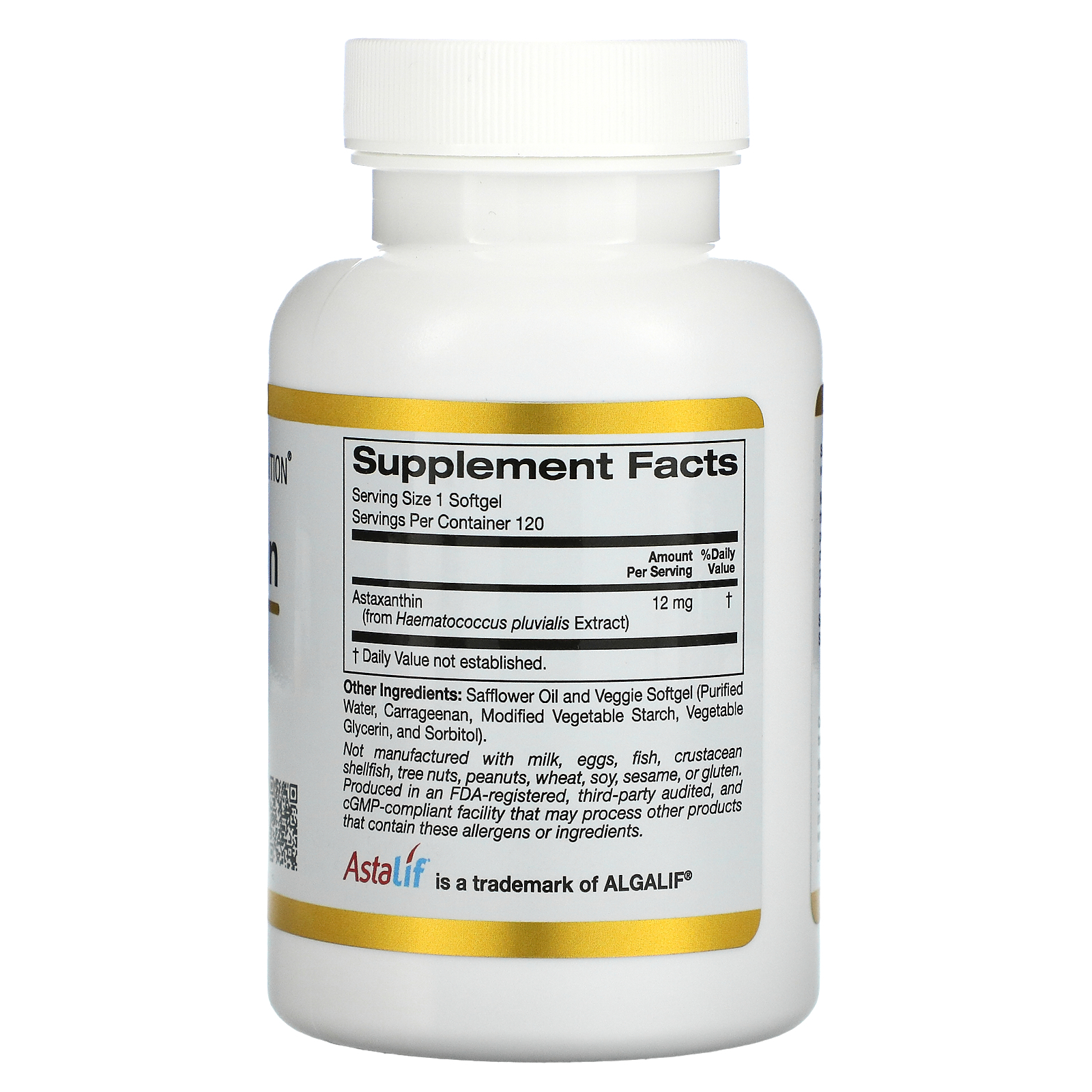 California Gold Nutrition, Astaxanthin, Astalif Pure Icelandic, 12 mg ...
