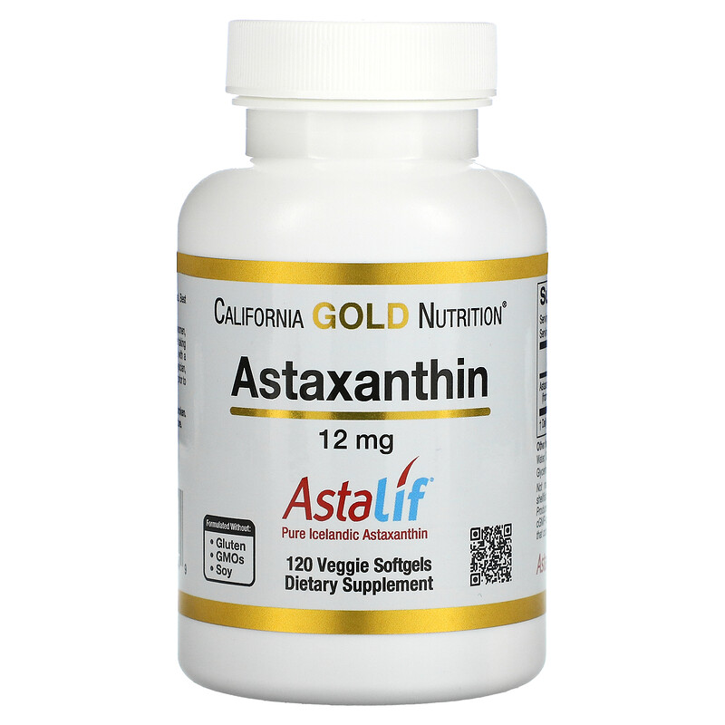 California Gold Nutrition, Astaxanthin, Astalif Pure Icelandic, 12 mg ...