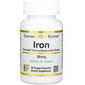 California Gold Nutrition, Ferrochel Iron (Bisglycinate), 36 mg, 90 ...