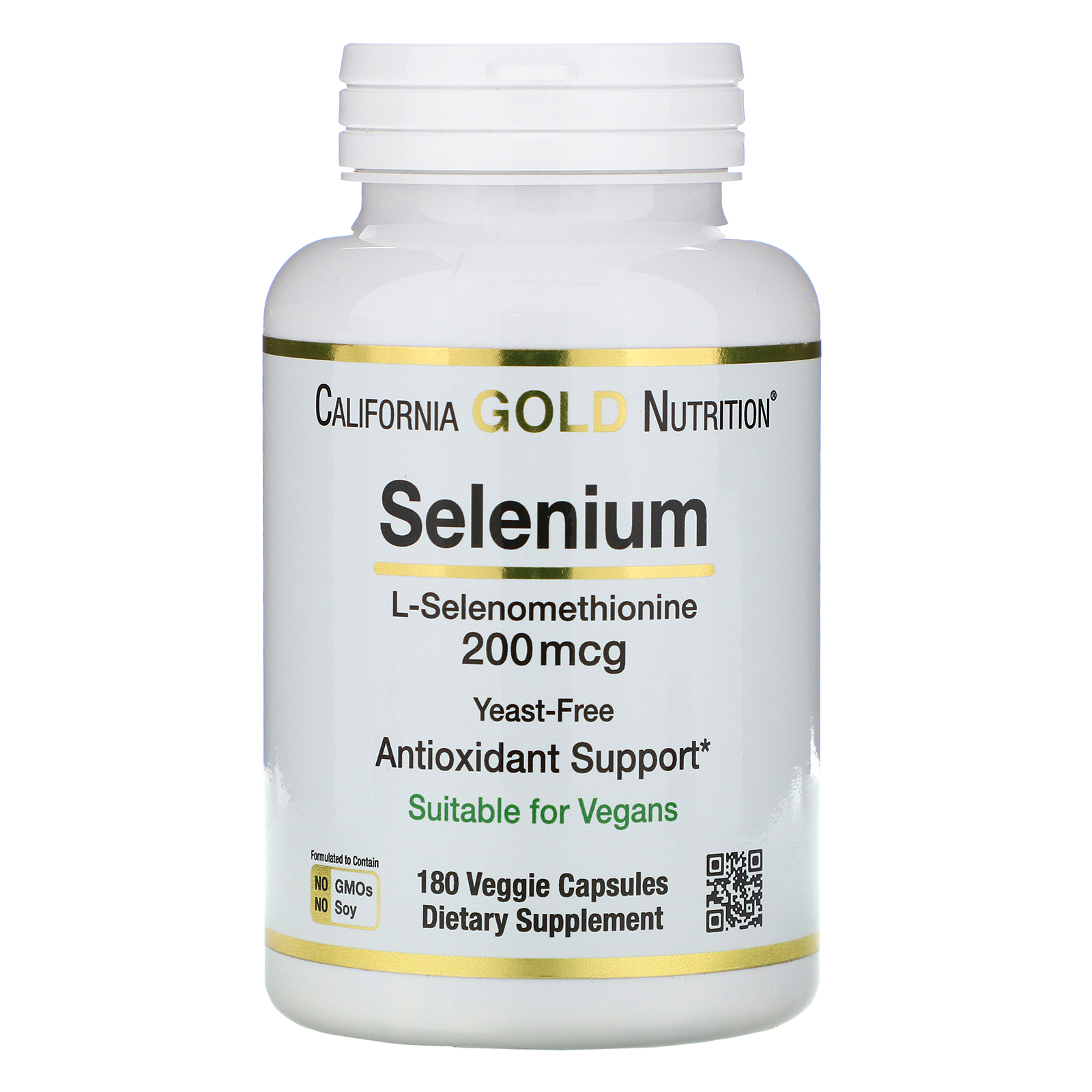 Selenium, Yeast-Free, 200 mcg, 180 Veggie Capsules 898220013524 | eBay