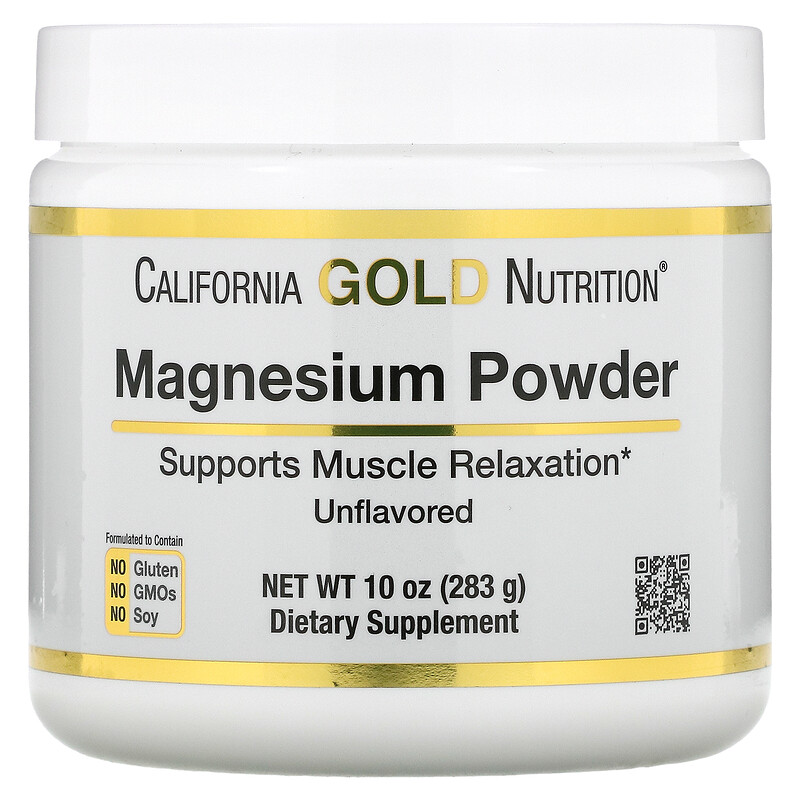 California Gold Nutrition, Magnesium Powder Beverage, Unflavored, 10 oz ...
