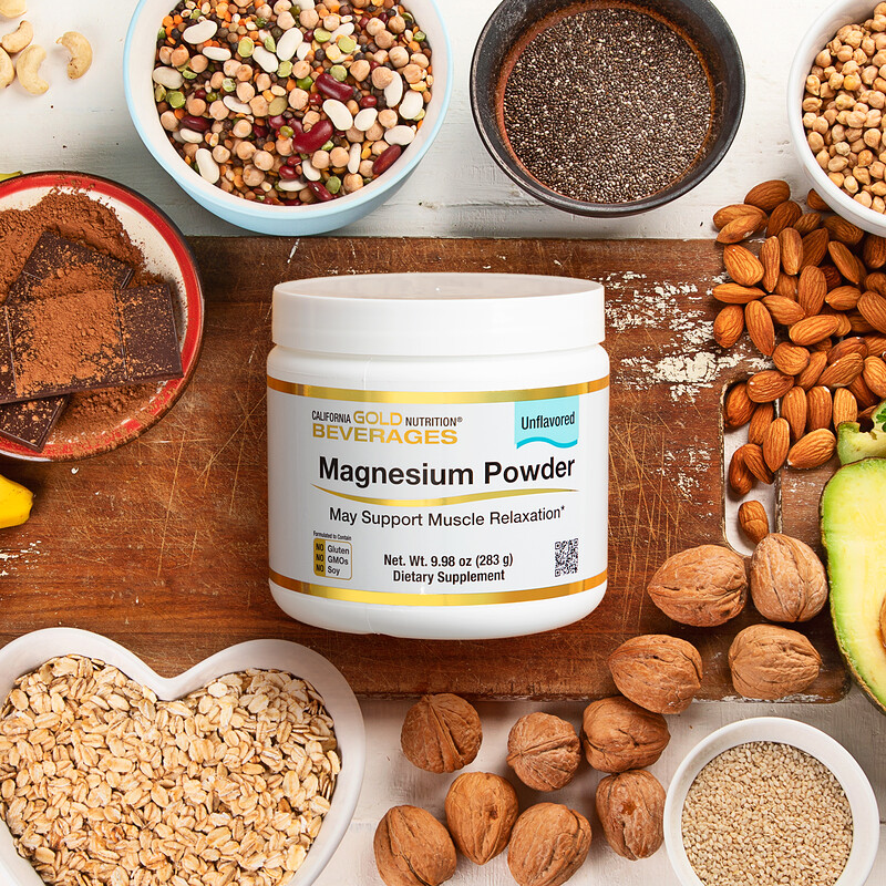 California Gold Nutrition, Magnesium Powder Beverage, Unflavored, 10 oz ...