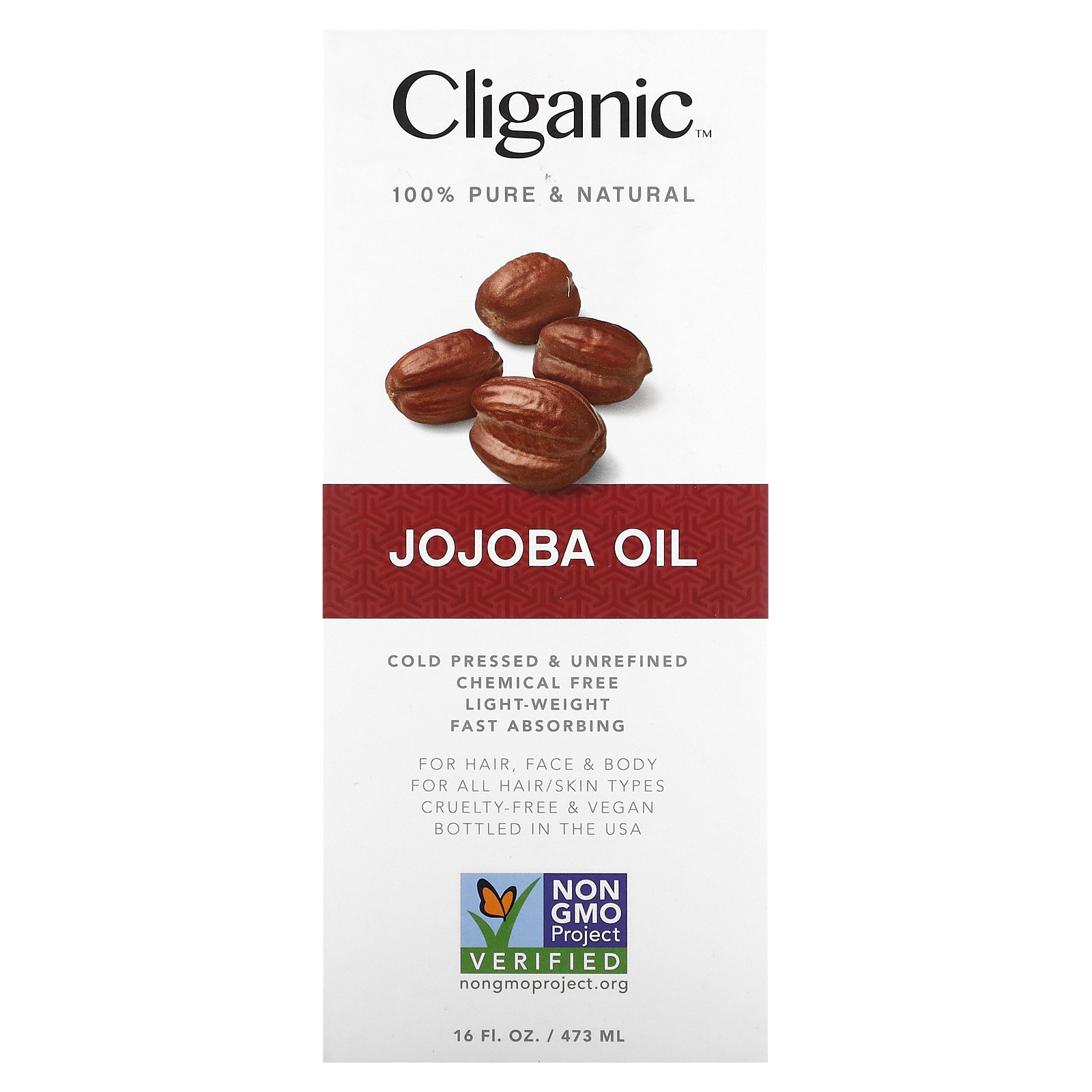 Cliganic 100 Pure And Natural Jojoba Oil 16 Fl Oz 473 Ml
