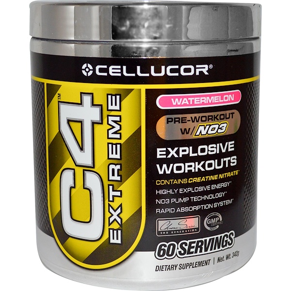 Cellucor, C4 Extreme, Explosive Workouts, Pre-Workout W/NO3, Watermelon ...