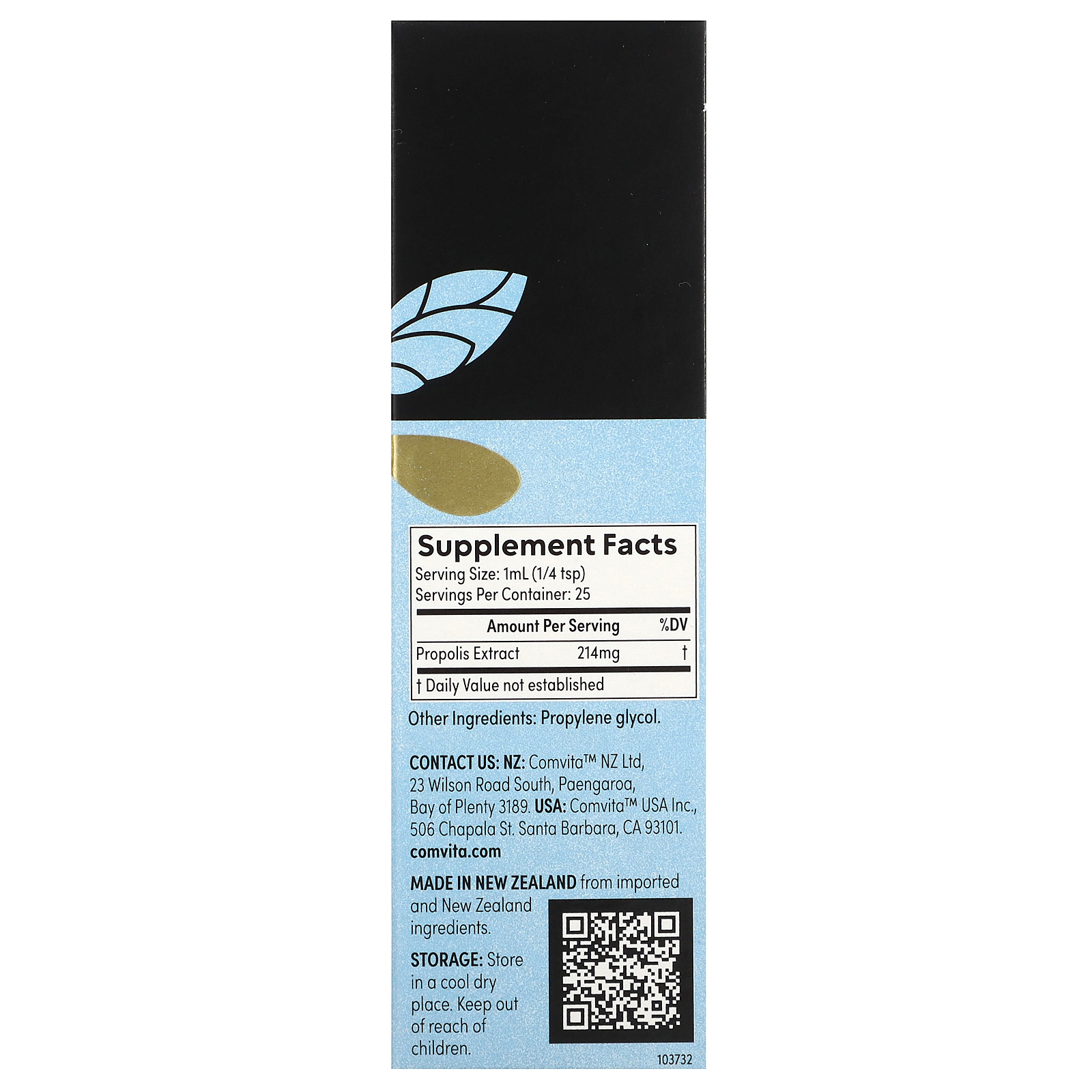 Comvita, Immune Bee Propolis Extract Drops, PFL 30, 0.84 fl oz (25 ml)