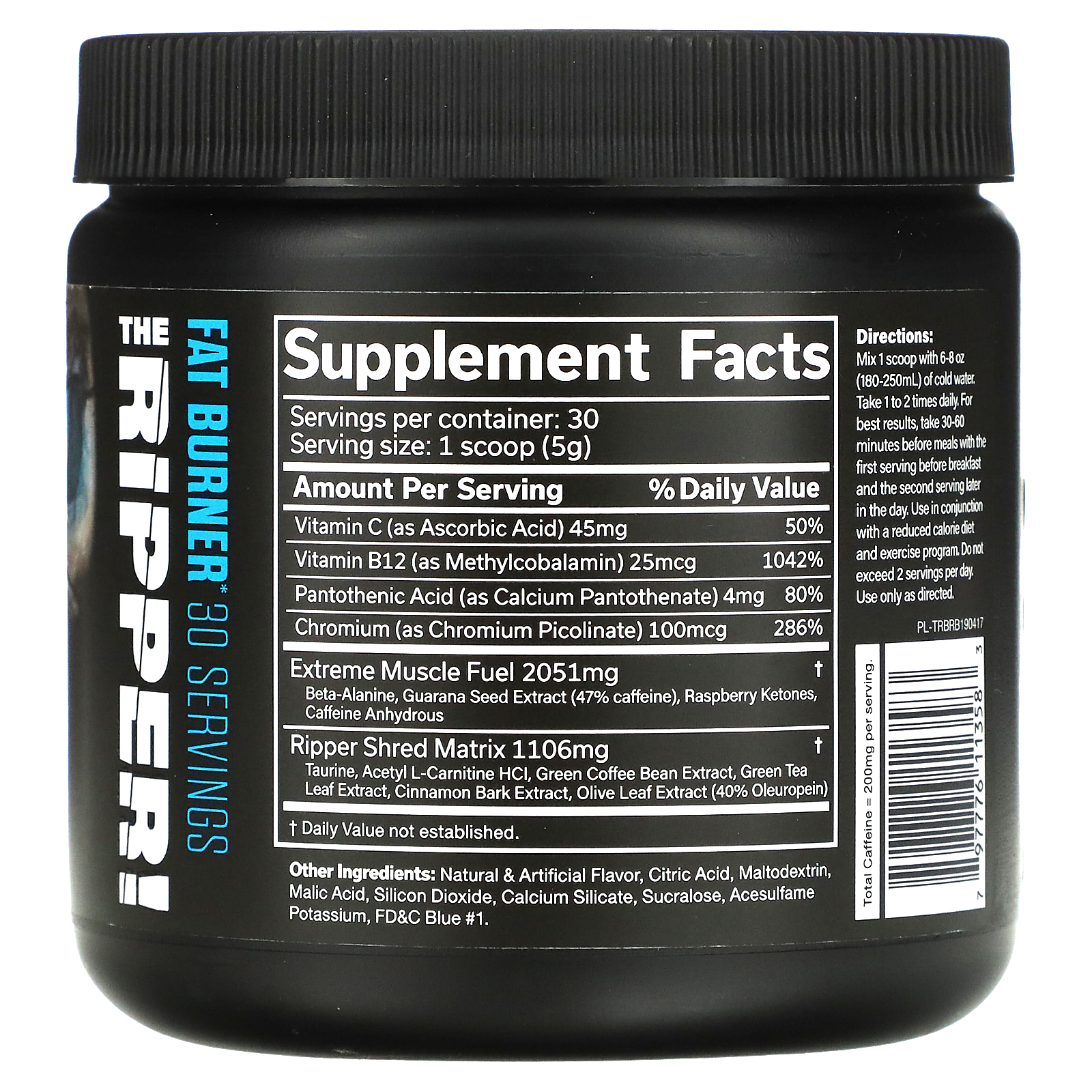 JNX Sports, The Ripper, Fat Burner, Blue Raspberry, 5.3 oz (150 g)