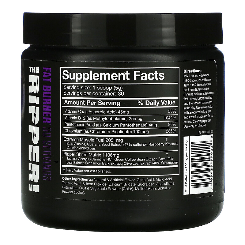 JNX Sports, The Ripper, Fat Burner, Dark Grape, 5.3 oz ( 150 g) - iHerb