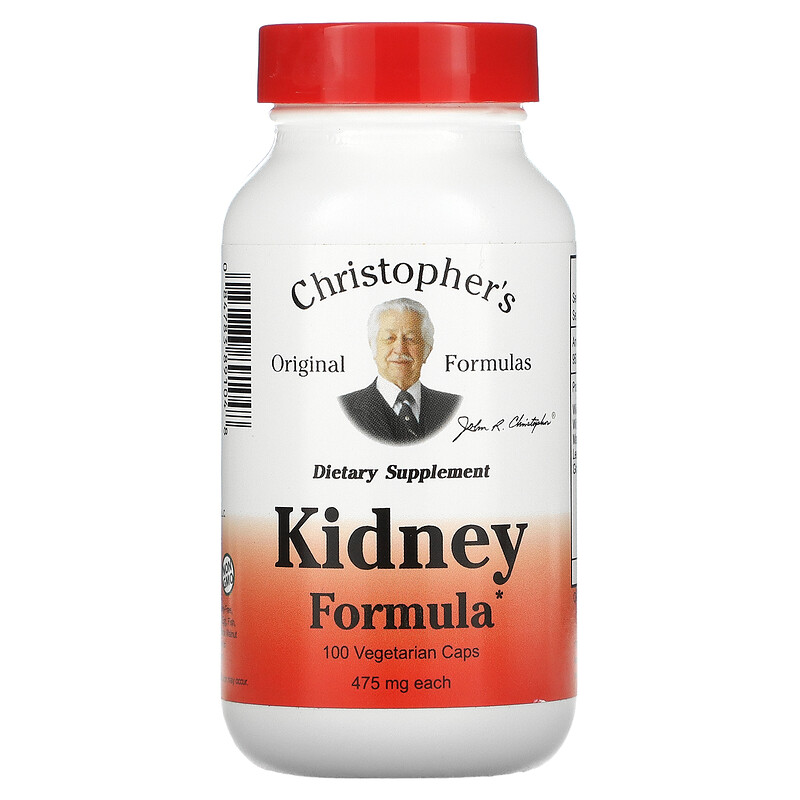 Christopher's Original Formulas, Kidney Formula, 475 mg, 100 Vegetarian ...