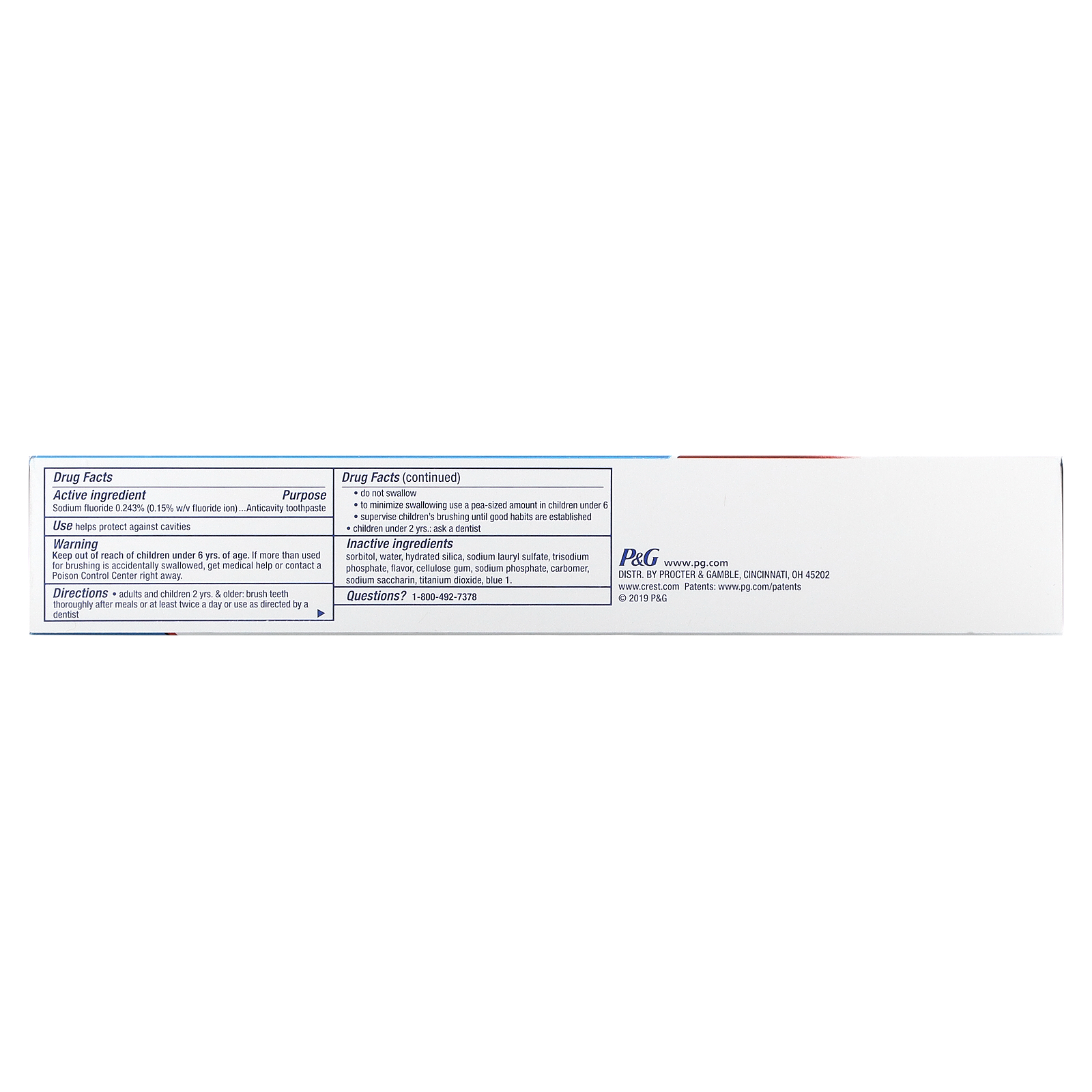 Crest, Cavity Protection, Fluoride Anticavity Toothpaste, Regular, 5.7 ...