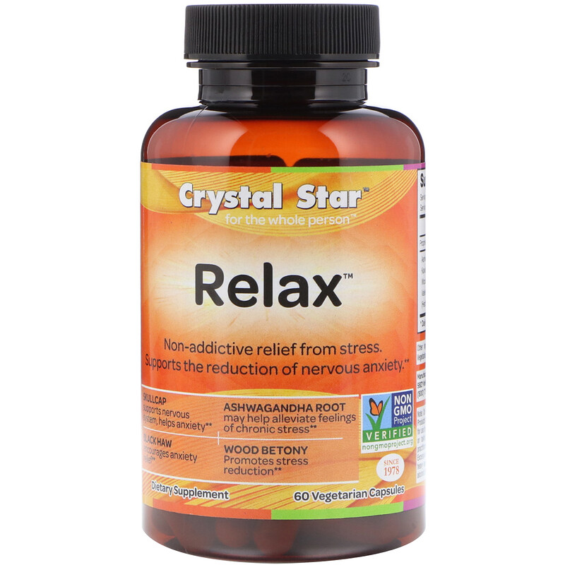 Crystal Star, Relax, 60 Vegetarian Capsules - iHerb