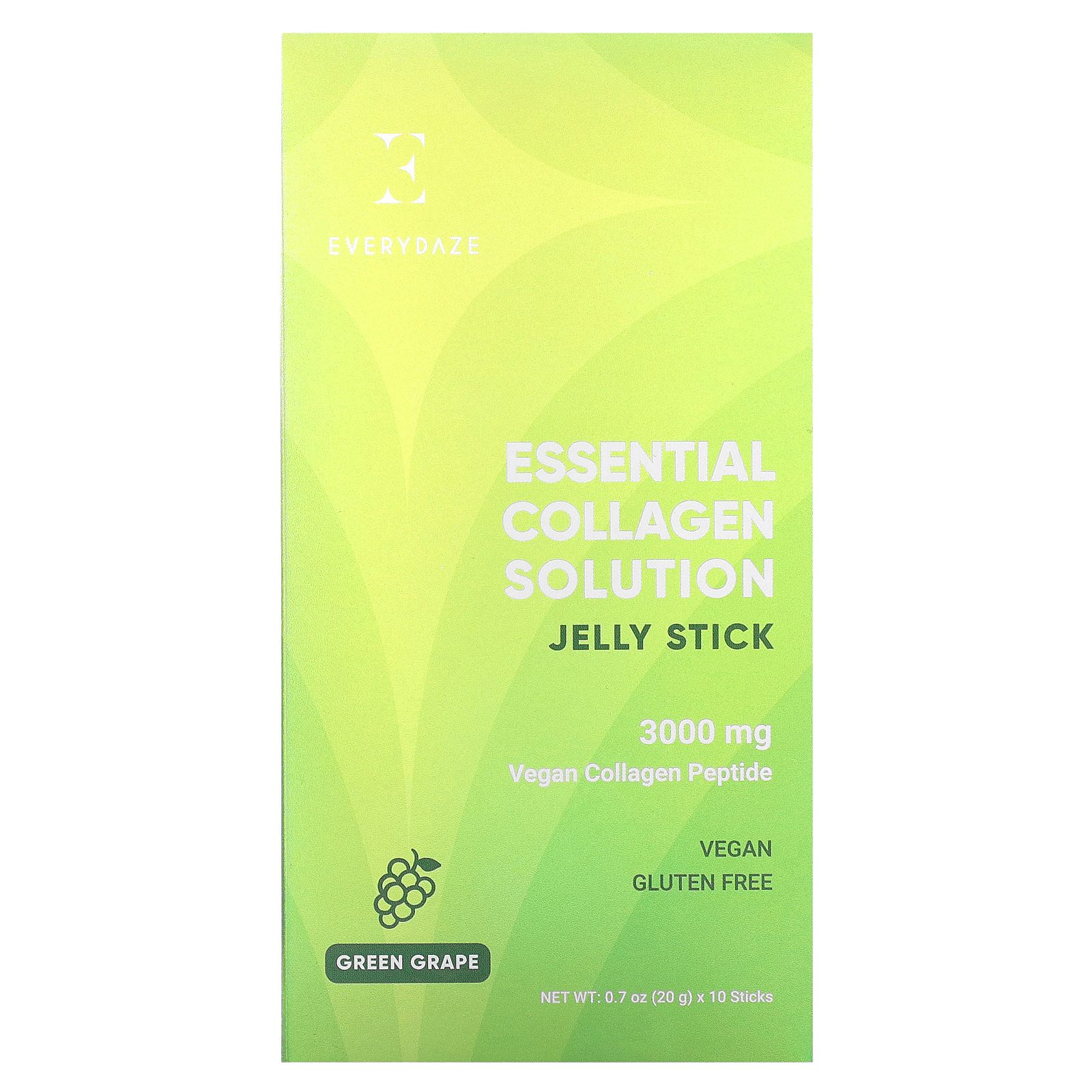 Everydaze, Essential Collagen Solution Jelly Stick, Green Grape, 3,000 ...