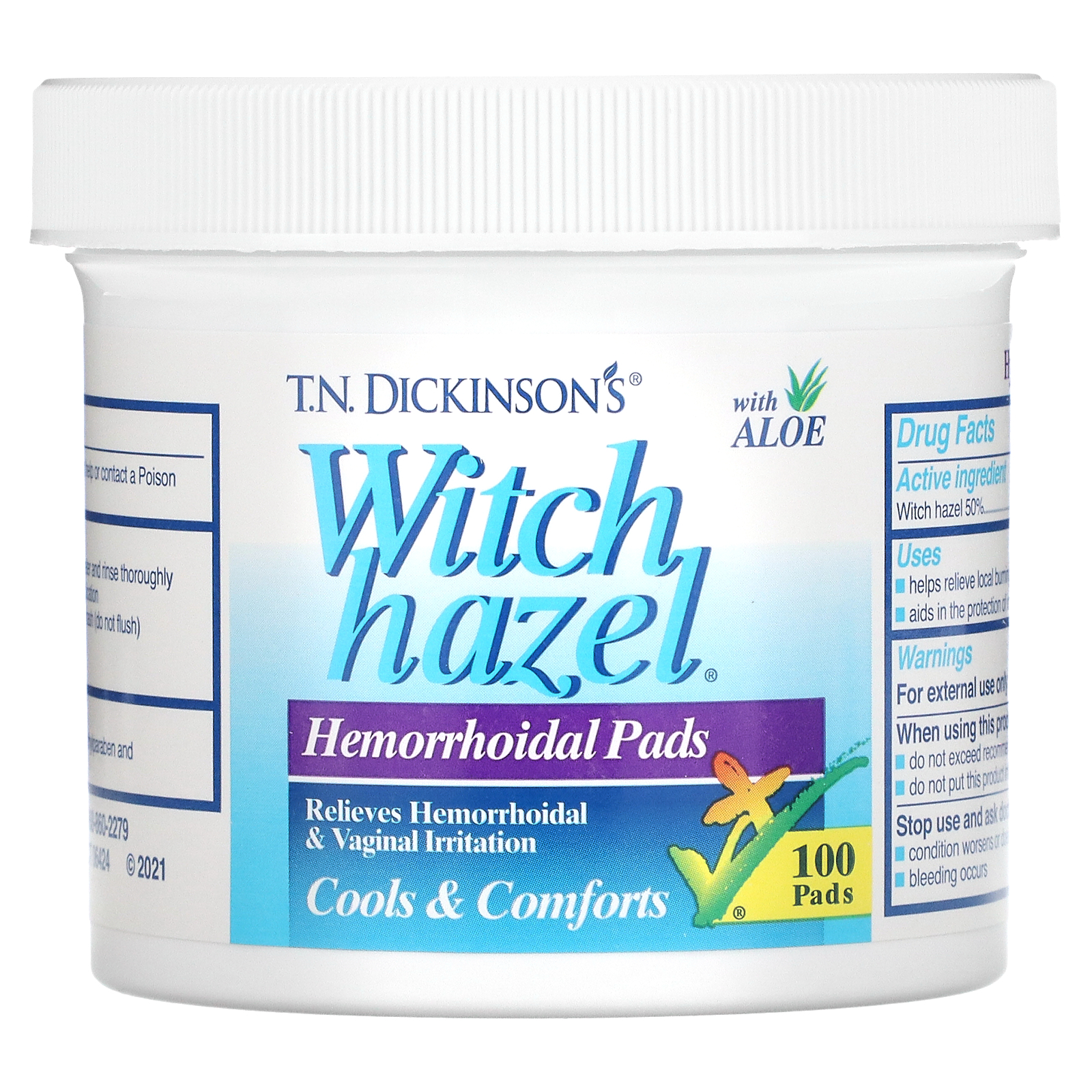Dickinson Brands, T.N. Dickinson's Witch Hazel Hemorrhoidal Pads with ...