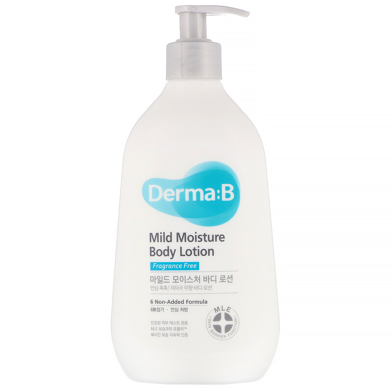 Derma:B, Mild Moisture Body Lotion, Fragrance Free, 13.5 fl oz (400 ml ...
