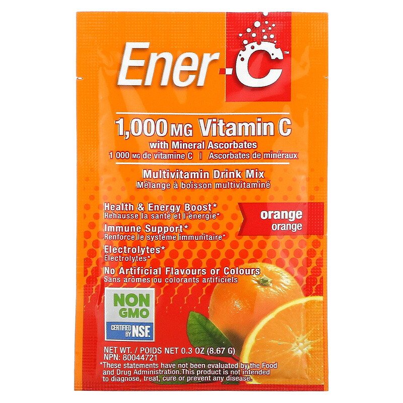 Ener-C, Vitamin C, Multivitamin Drink Mix, Orange, 30 Packets, 9.2 oz ...