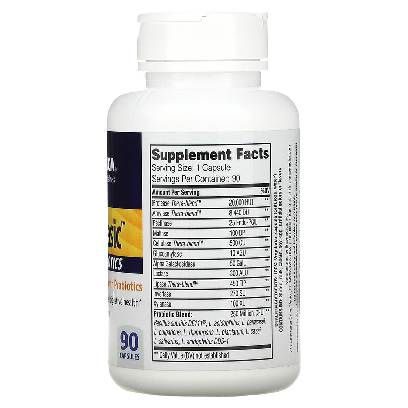 Enzymedica, Digest Basic + Probiotics, 90 капсул