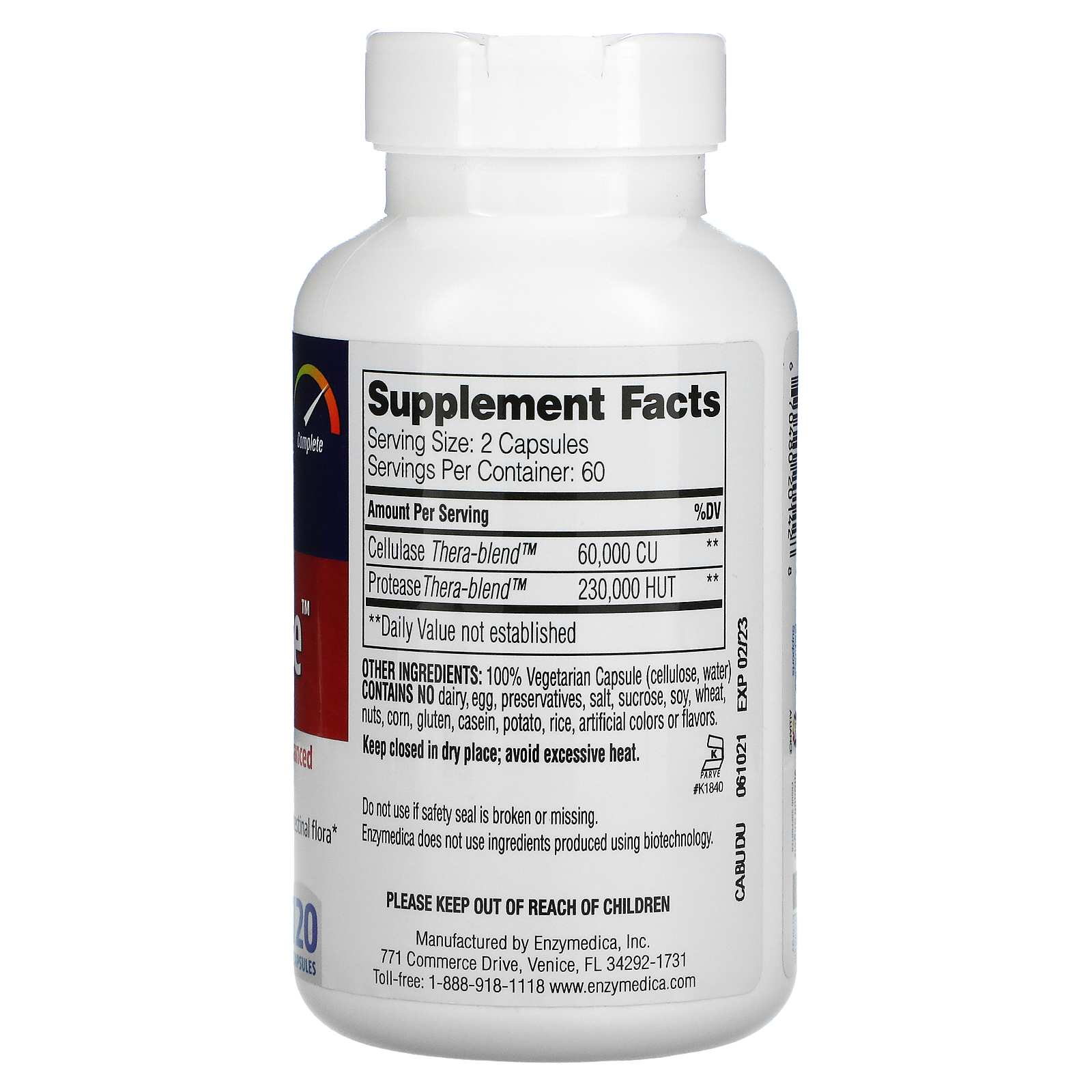 Enzymedica, Candidase, 120 Capsules