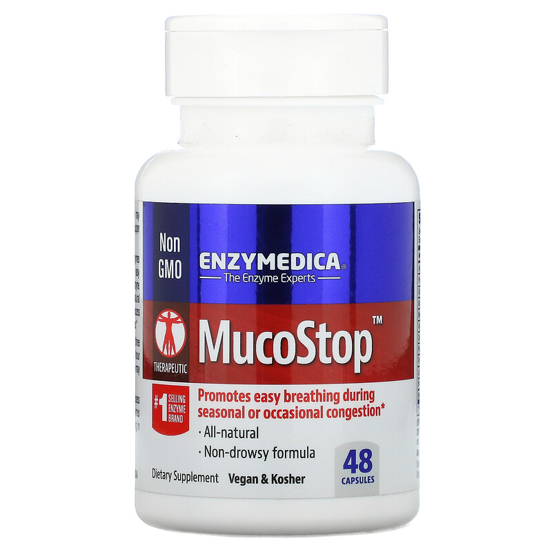 Enzymedica, MucoStop, 48 Capsules